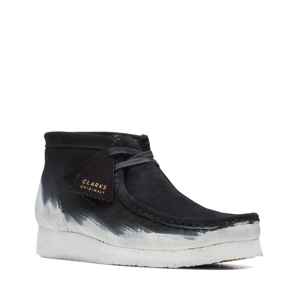 Clarks Originals Wallabee Boot Men's Black And Whi... | The Good Boutique